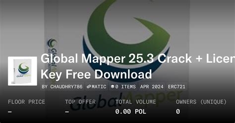 Global Mapper 253 Crack License Key Free Download Collection Opensea