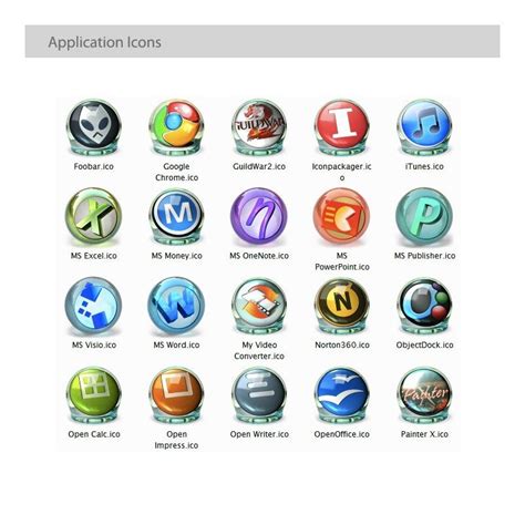 244 Glass Icons For Windows