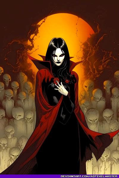 Gorgeous Cartoon Vampire Halloween Pinup Babe By Aipixelmaster On
