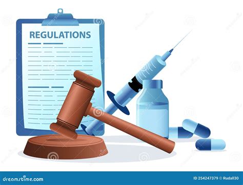 Concept De Réglementation Pharmaceutique Illustration de Vecteur