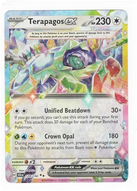 Pokemon Terapagos Ex 128 142 Stellar Crown Double Rare