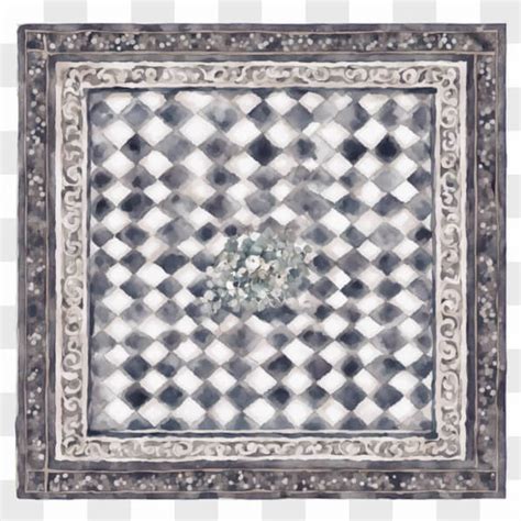 download decorative tiled pattern with floral arrangement cartoons