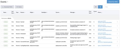Link To Event Object In Cluster Events Table · Issue 7946 · Rancher