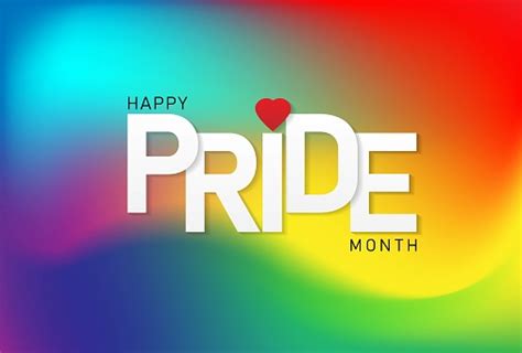 무지개 그라데이션 배경에 행복한 프라이드의 달 종이 텍스트 인권 또는 다양성 개념 Lgbt 이벤트 배너 디자인 0명에 대한 스톡