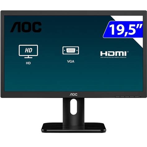Monitor Led 195 Polegadas Widescreen Antirreflexo 20e1h Aoc Monitor Para Computador
