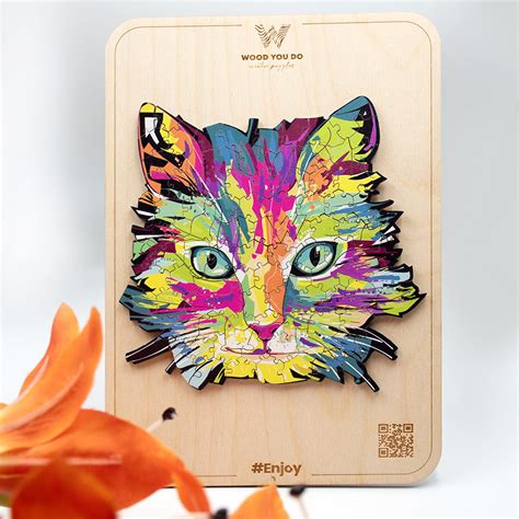 Puzzle Z Kotem Puzzle Dla Dzieci Z Kotkiem WOODYOUDO