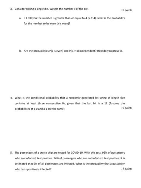 Solved B Are The Probabilities P X Is Even And P X Chegg Com