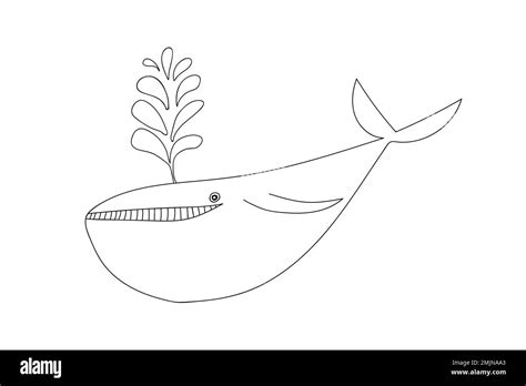Cute Whale Doodle Illustration Stock Vector Image And Art Alamy