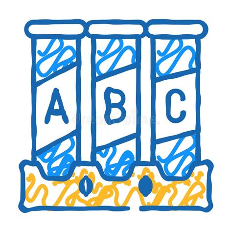 Tubes With Analysis Or Vaccine Icon Doodle Illustration Stock Illustration Illustration Of