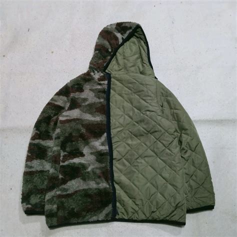 Reversible Army Loreng Fesyen Pria Pakaian Baju Luaran Di Carousell