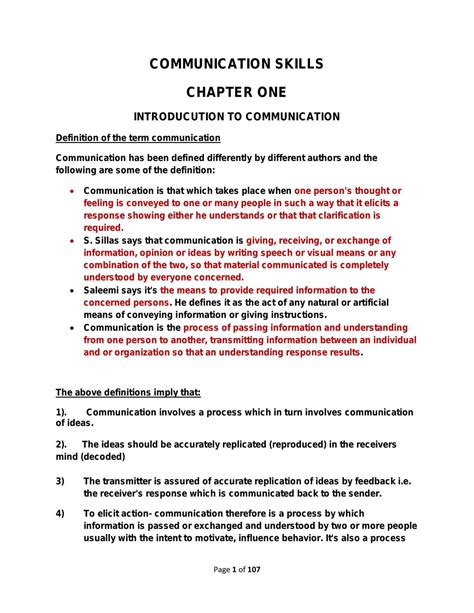 Communication Skills Notes Coms0001 Communication Skills Curtin