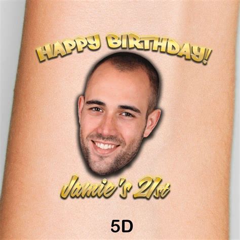 10x Custom Personalised Birthday Temporary Tattoos Party Tattoos