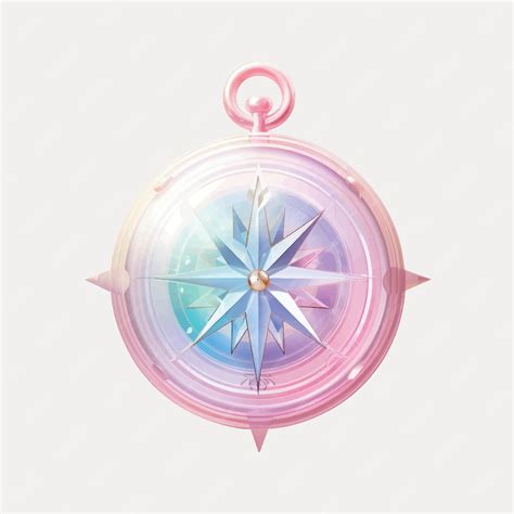 Premium Vector Colorful Compass With Pastel Hues