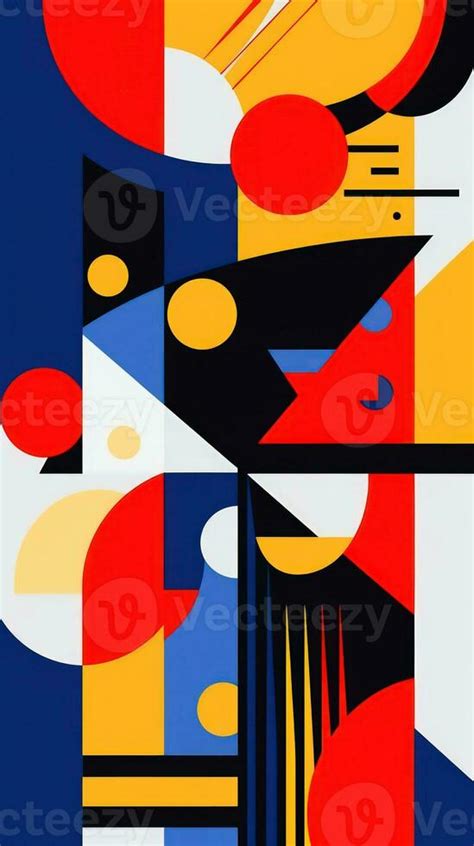 Modern Abstract Composition With Intersecting Lines And Bold Shapes Ai Generated 29981967 Stock