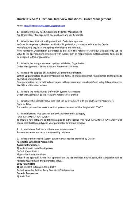 Oracle R12 Apps Order Management Tables And Descriptions Pdf