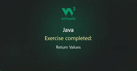 Completed Exercise Java Method Return