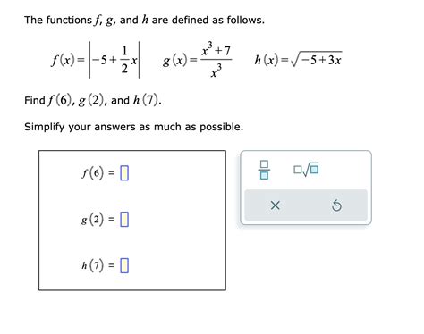 solved the functions f g and h are defined as follows