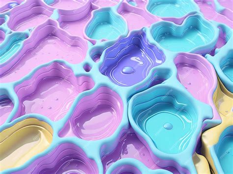 Premium Ai Image A Colorful And Blue Mold With A Hole In It