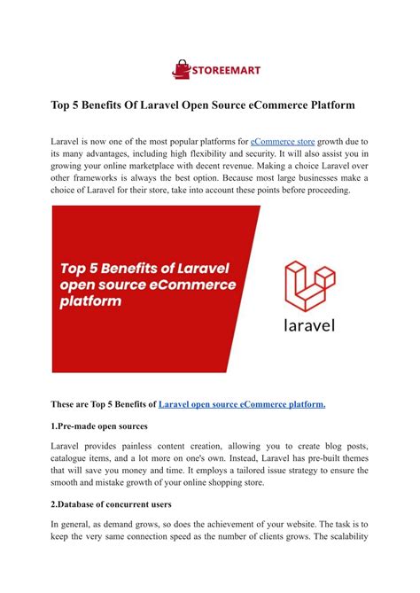 Ppt Top 5 Benefits Of Laravel Open Source Ecommerce Platform