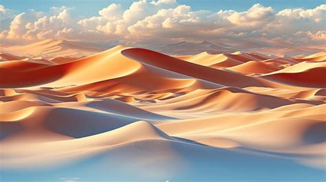 Sweeping Sand Dunes In A Desert Repeating Pattern Premium Ai