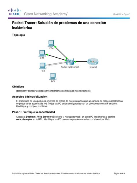 9 3 3 3 Packet Tracer Troubleshooting A Wireless Connection Pdf