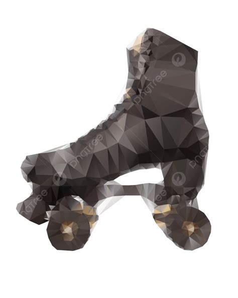 متعدد الأضلاع، تصوير، بسبب، الأسود، Rollerskate، عزل عزل، على أبيض