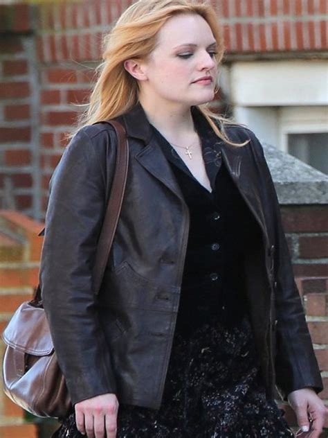 Elisabeth Moss The Kitchen Brown Leather Jacket Bay Perfect