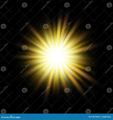 Light Filter Effect Sparkling Light Reflection Image Stock