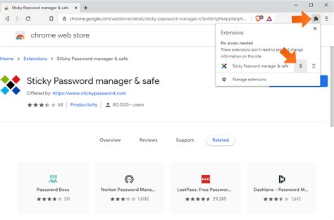 How To Install The Sticky Password Extension For Brave On Windows