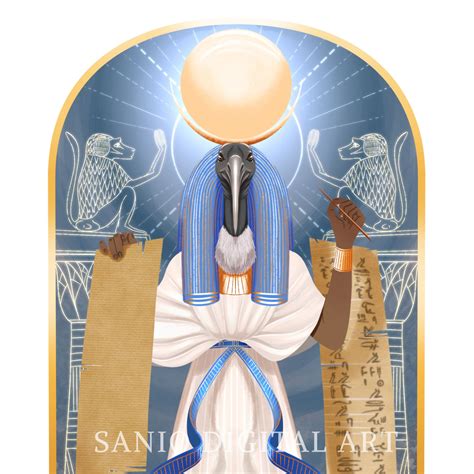 Thoth Art Print Egyptian Gods Mythology Etsy Egyptian Gods