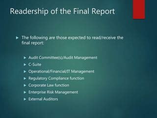 Internal Audit Report Writing Best Practice Pptx