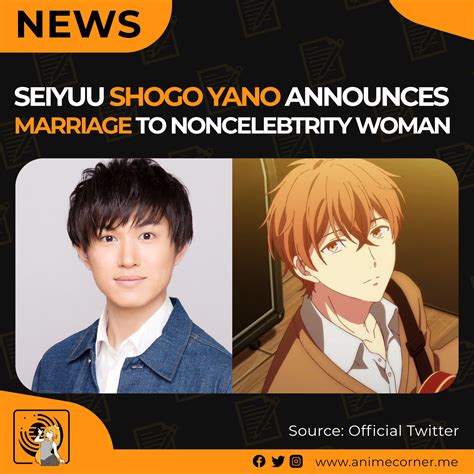 Seiyuu Corner Voice Actor Shogo Yano Announced His Marriage On