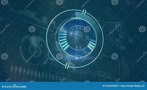 Animation Of Scope Scanning Data And Statistics Processing Over Screen