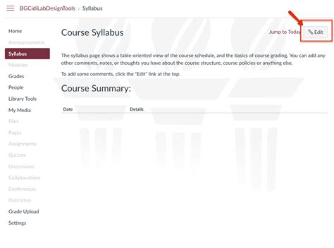 cidi labs design tools building a syllabus page fsu canvas support