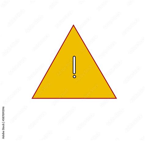 Caution Alarm Danger Sign Attention Vector Icon Yellow Red And