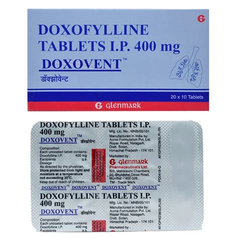 Doxovent Tablet Doxofylline 400mg At ₹ 315stripe In Nagpur Id