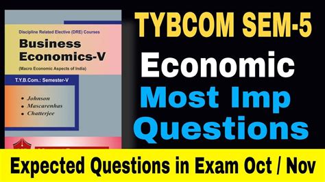 Tybcom Sem 5 Economic Most Imp Questions Youtube