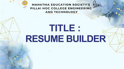 Resume Builder Pptx