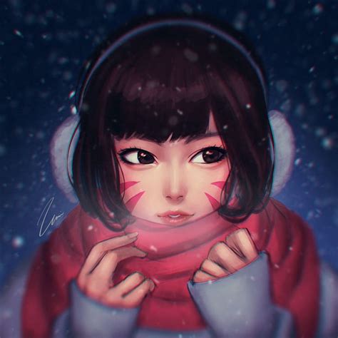 Winter D Va [overwatch] R Awwnime