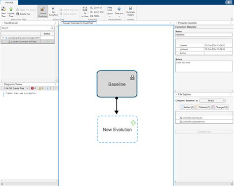 Use Design Evolution Manager With Fixed Point Tool Matlab And Simulink