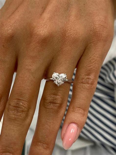 3 Ct Heart Cut Solitaire Engagement Ring 14k Solid Gold Moissanite