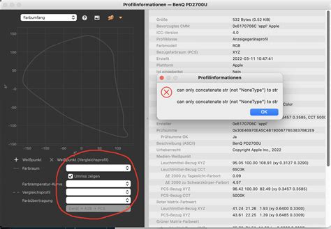 displaycal profile info no default values set in gui and profile