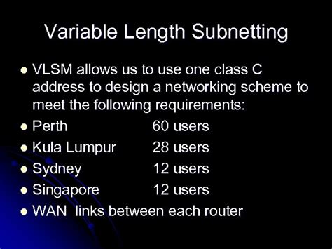 Variable Length Subnetting Jim Blanco Aparicio Levy Technical Center