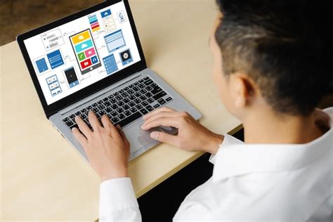 모던한 모바일 애플리케이션 및 웹사이트를 위한 Ux Ui 디자인 프로세스 프리미엄 사진