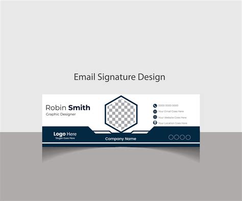 Corporate Minimal Email Signature Flat Mail Template Or Email Footer