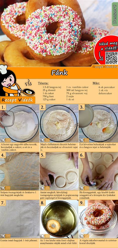FÁnk Recept VideÓval Fánk Készítése Yemek Tarifi Atıştırmalıklar Pastalar Tatlı