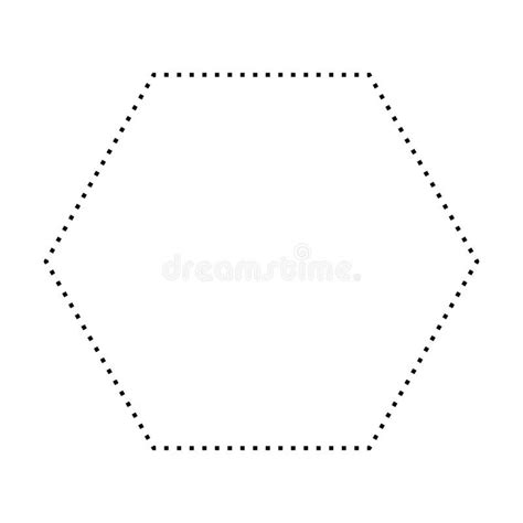 Hexagon Symbol Dotted Shape Vector Icon For Creative Graphic Design Ui Element In A Pictogram