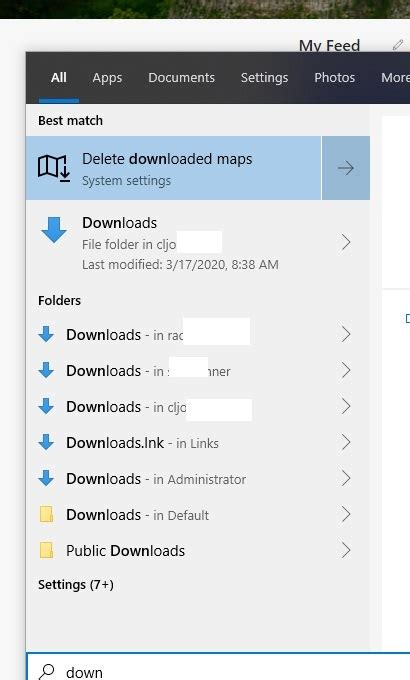 Windows 10 Search For Downloads Folder Shows All Profiles Downloads