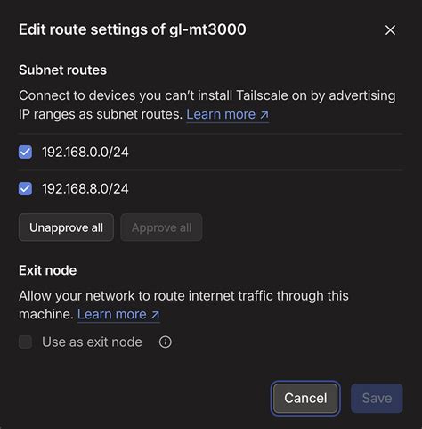 Configure Tailscale On The Glinet Router To Route All Traffic From A Local Network Through The