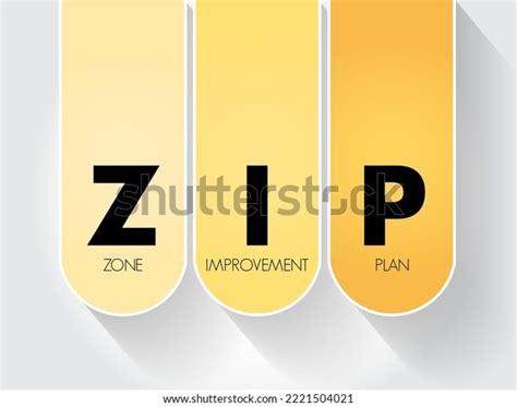 Zip Zone Improvement Plan Acronym Indicate Stock Vector Royalty Free